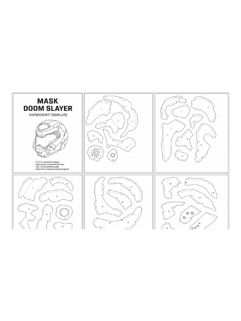 Doom Slayer Mask Single Page | PDF