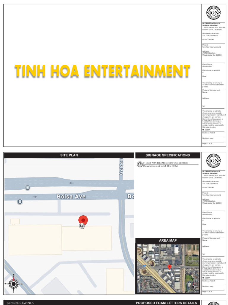 Tinh Hoa - Permit Drawing | PDF