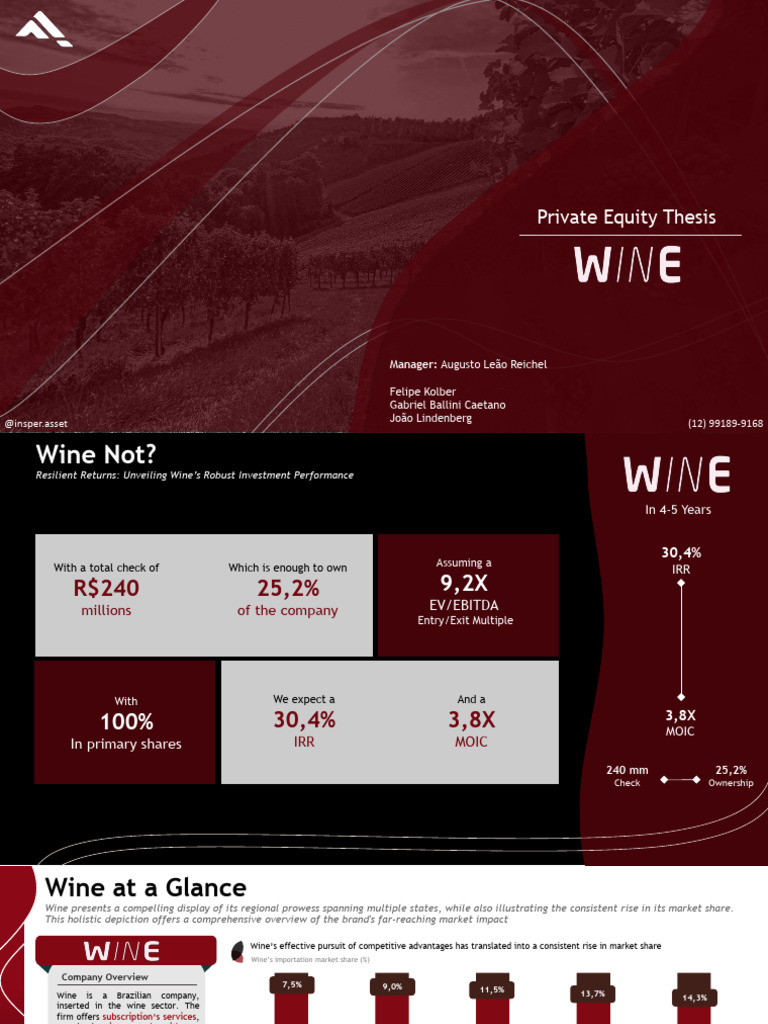 Private Equity Investment in Wine Sector | PDF | Taxes | Recession