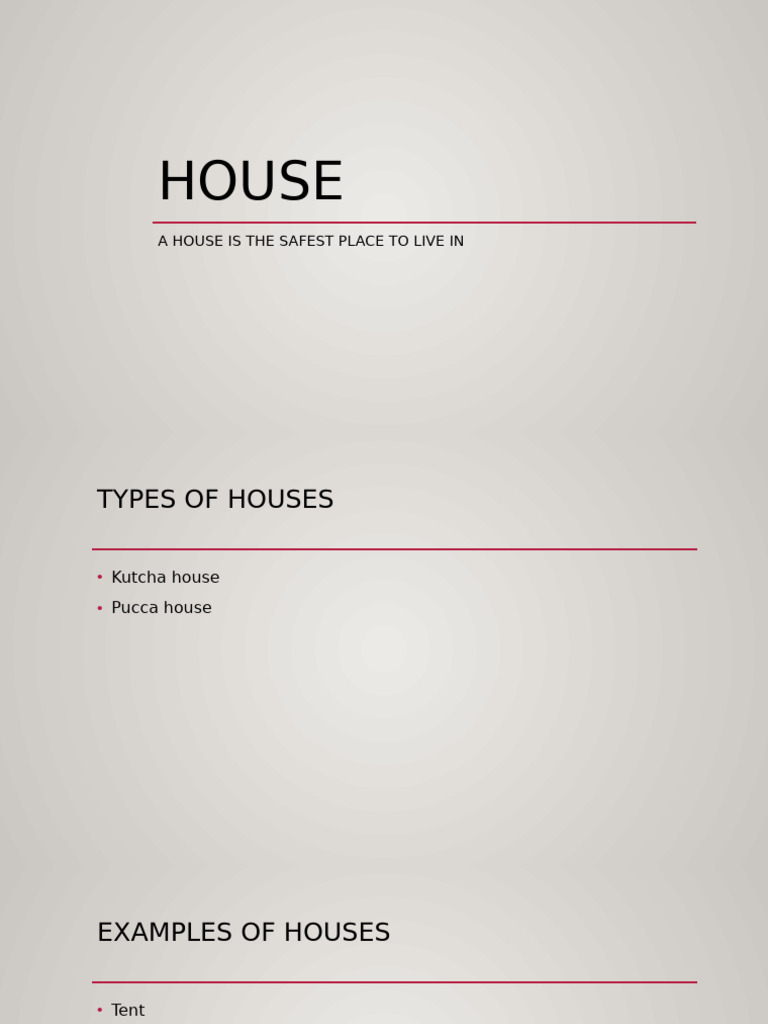 house ppt | PDF