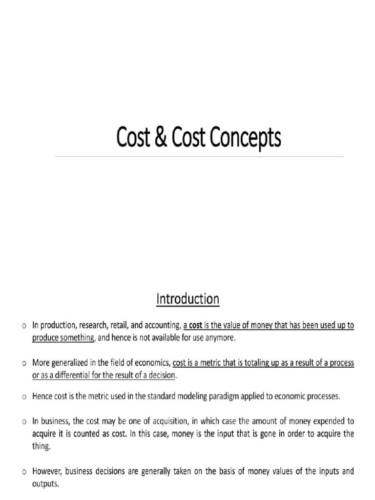 Cost & Its Types | PDF