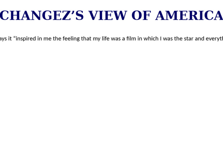 Changez View of America | PDF