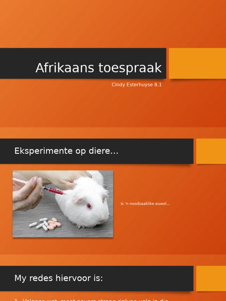 Afrikaans Toespraak | PDF