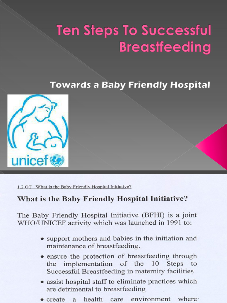 Ten Steps To Successful Breastfeeding | PDF | Breastfeeding | Infants