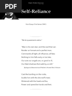 Self Reliance by Ralph Waldo Emerson (TEXT) | PDF | Ralph Waldo Emerson ...
