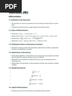 Subject Grade 12 Calculus Notes | PDF | Teaching Methods & Materials