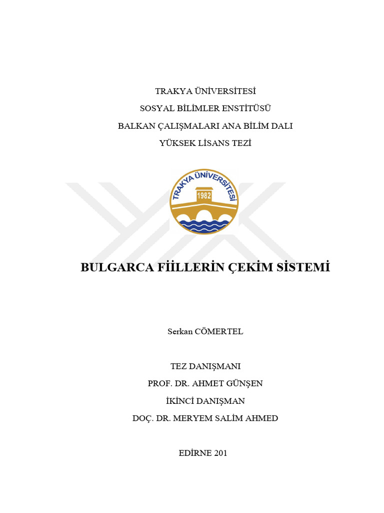 Bulgarca Fiillerin Çekim Sistemi | PDF