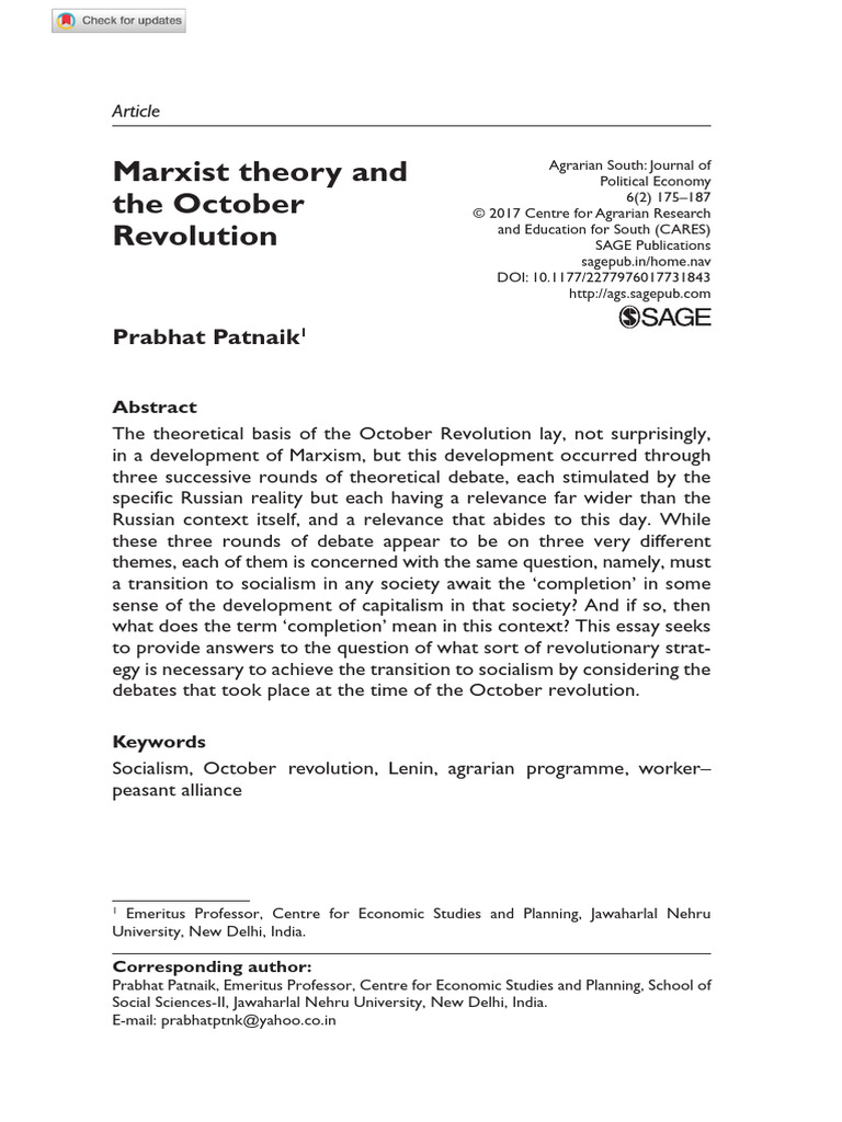 Marxism and the October Revolution | PDF | Bolsheviks | Marxism