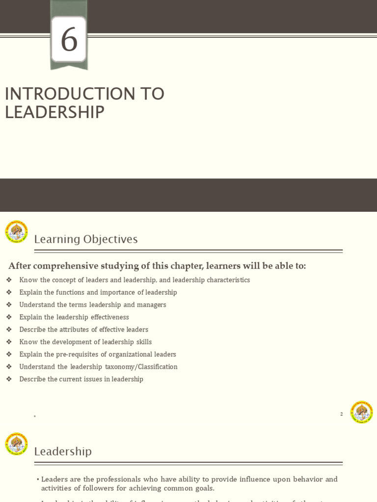 Chapter 6.ppt | PDF | Leadership | Goal