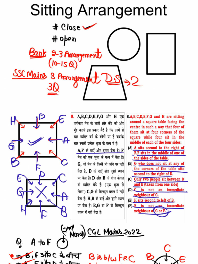 Sitting Arrangemet Fto, Cwl | PDF