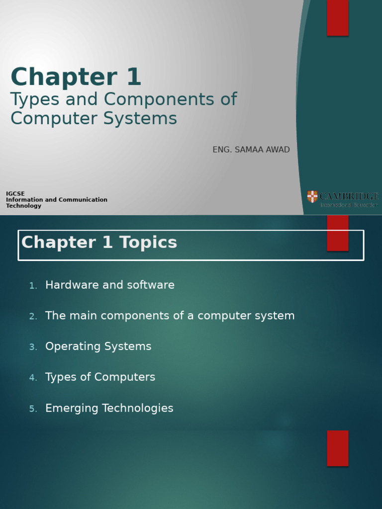 Chapter 1 - Types and Components of Computer Systems | PDF | Graphical User Interfaces ...