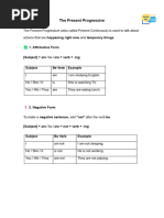 SIMPLE PRESENT AND PRESENT PROGRESSIVE - Worksheet COMPLETE | PDF
