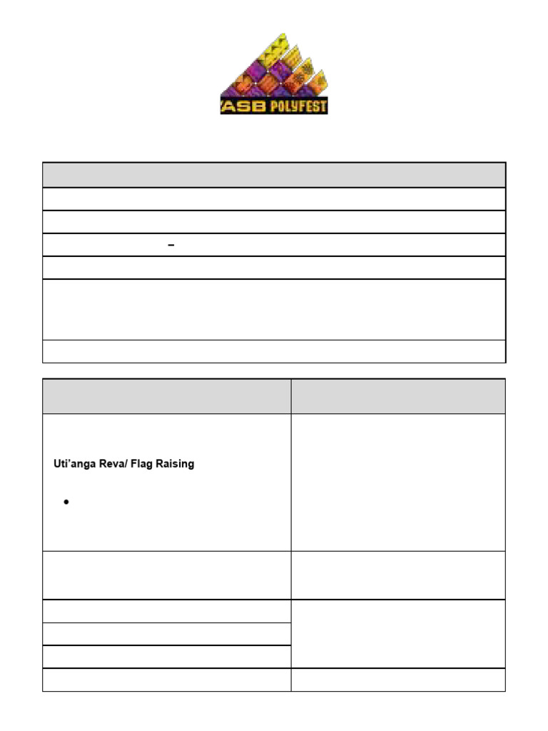 Asb Polyfest 2025 Cook Islands Stage Final Performance Schedule Updated ...