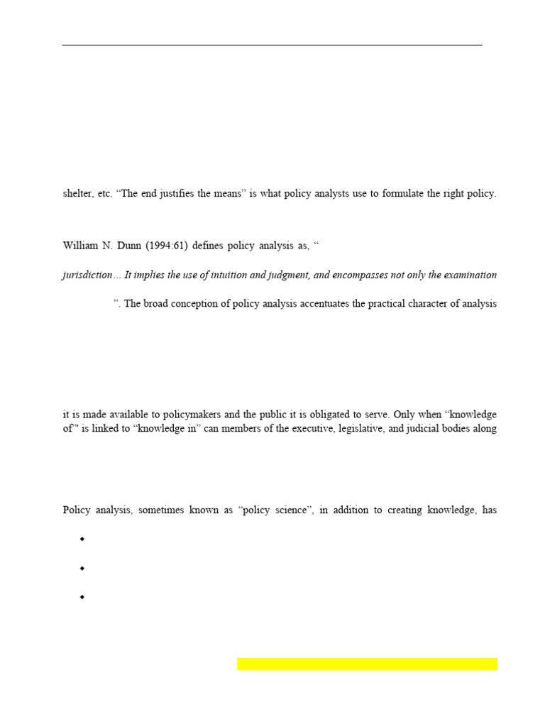 Policy Chapter Five Wube | PDF | Policy Analysis | Methodology