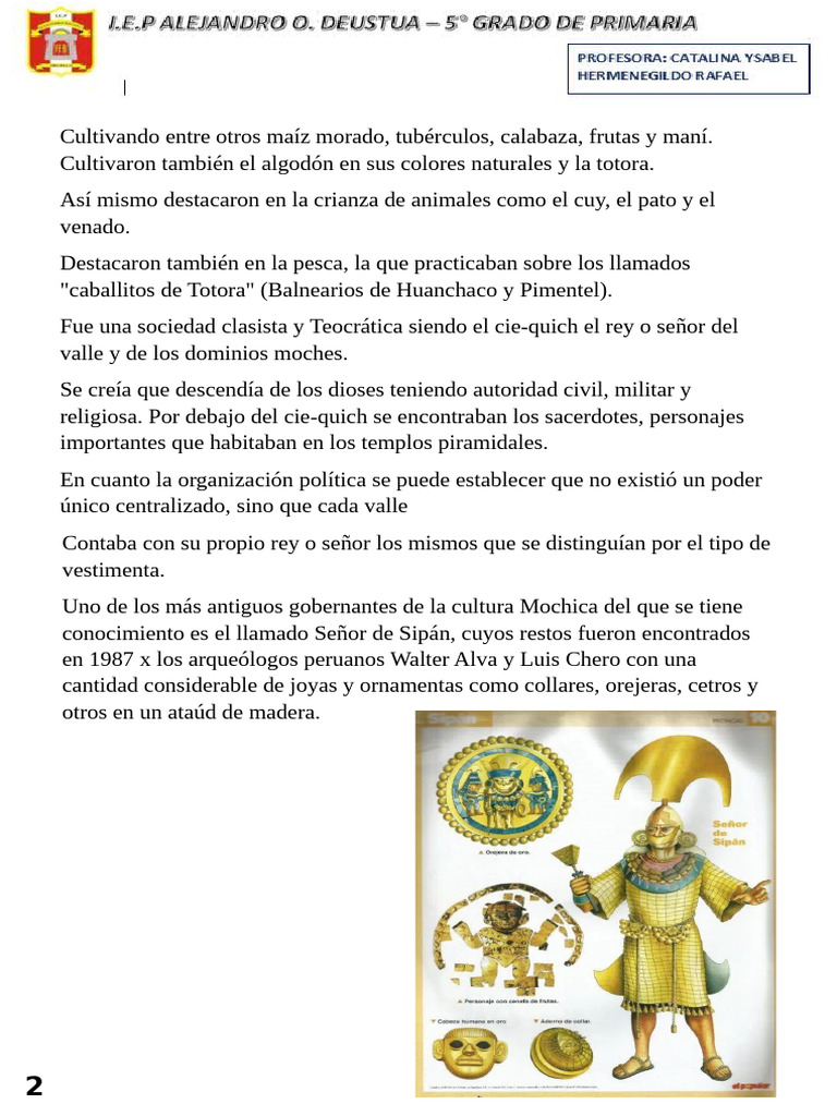 Sesion La Cultura Mochica | PDF