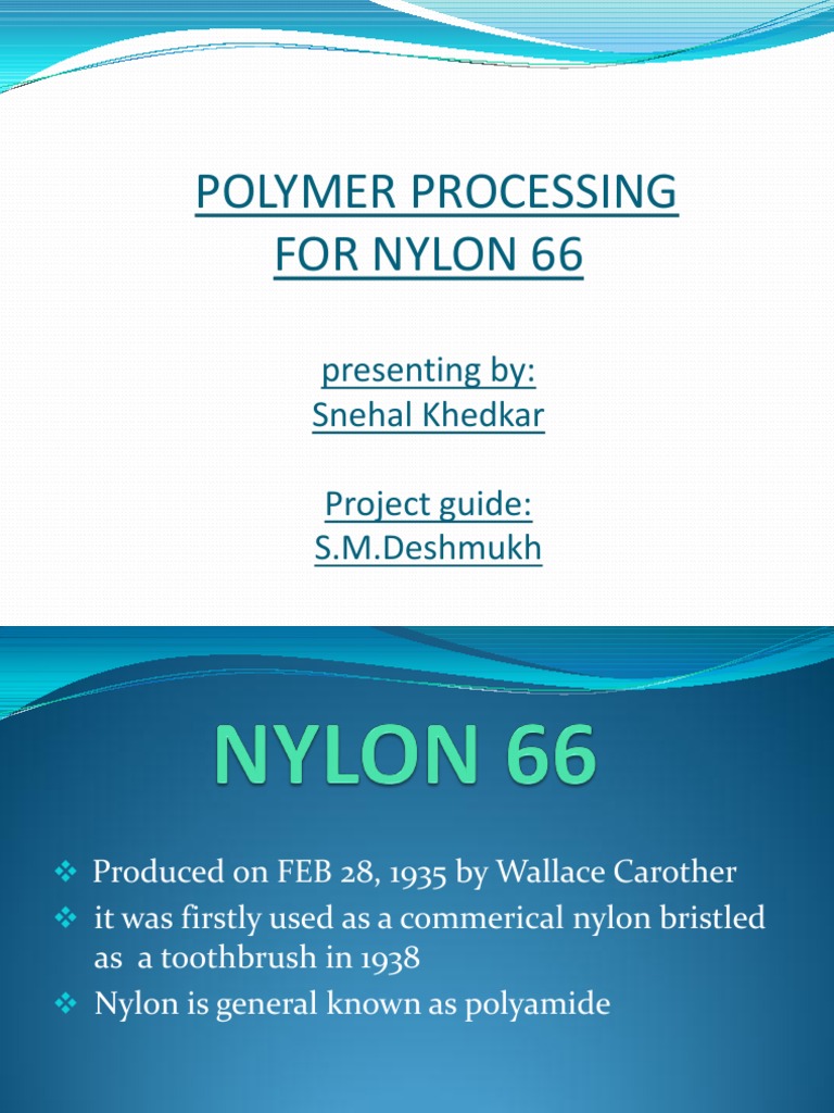 Nylon 66 Manufacturing Process Overview | PDF | Nylon | Carbon