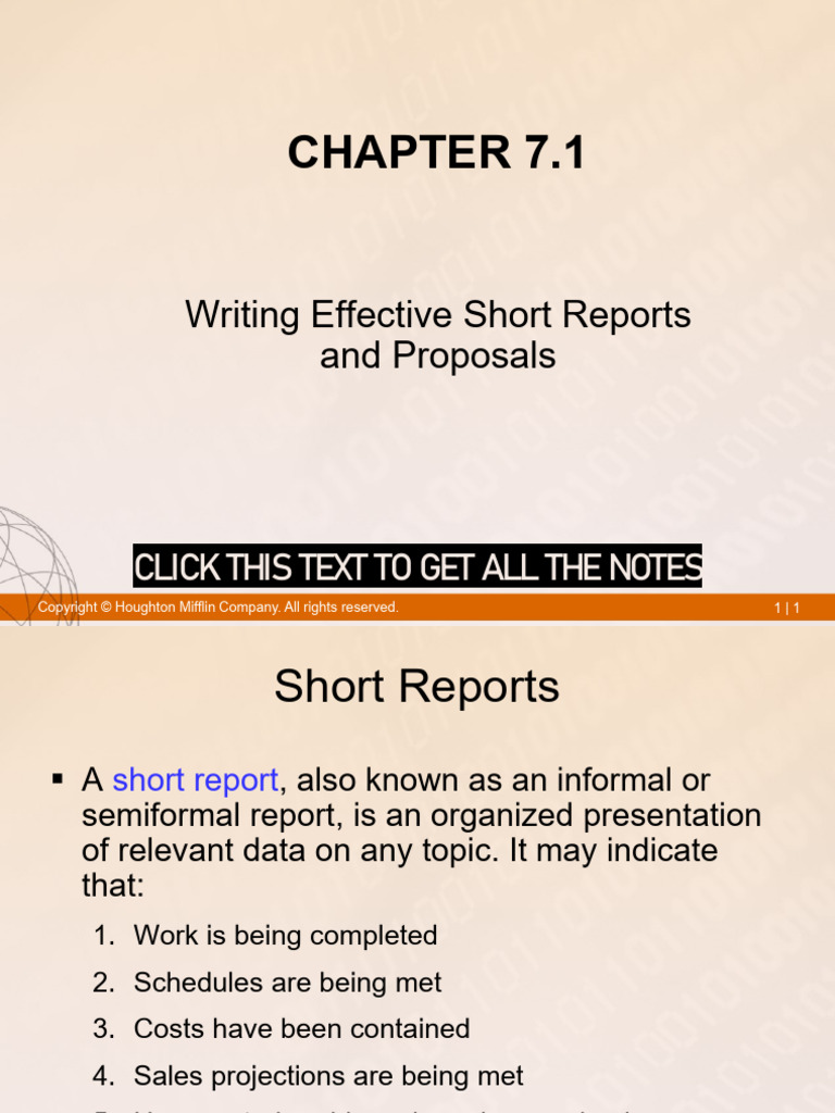 Short Reports - and Proposals | PDF