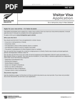 INZ1224 Visitor Visa Declaration Form | PDF | Travel Visa | Immigration