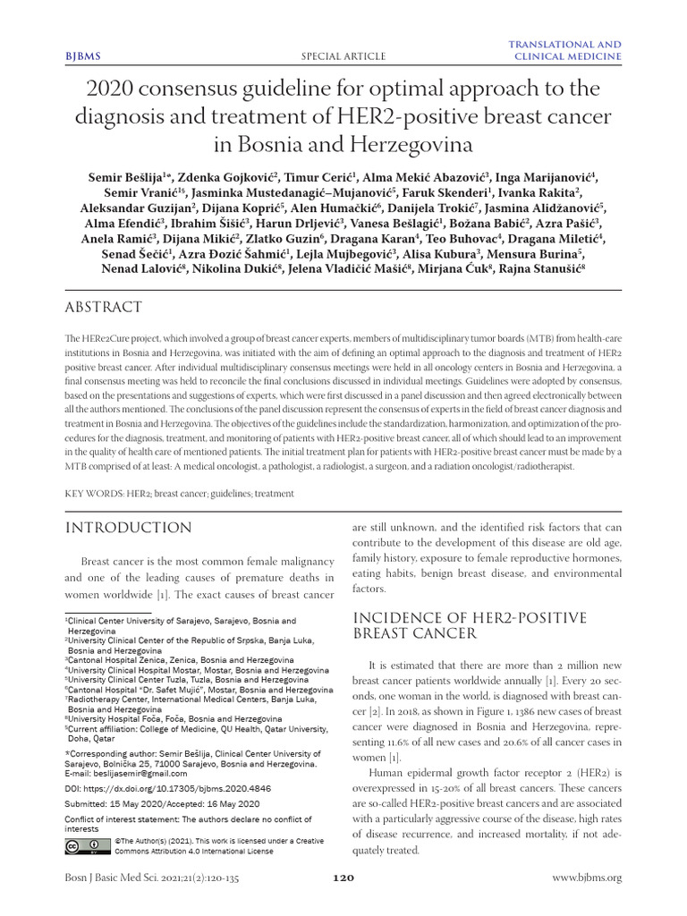 Bešlija Et Al. - 2021 - 2020 Consensus Guideline For Optimal Approach ...