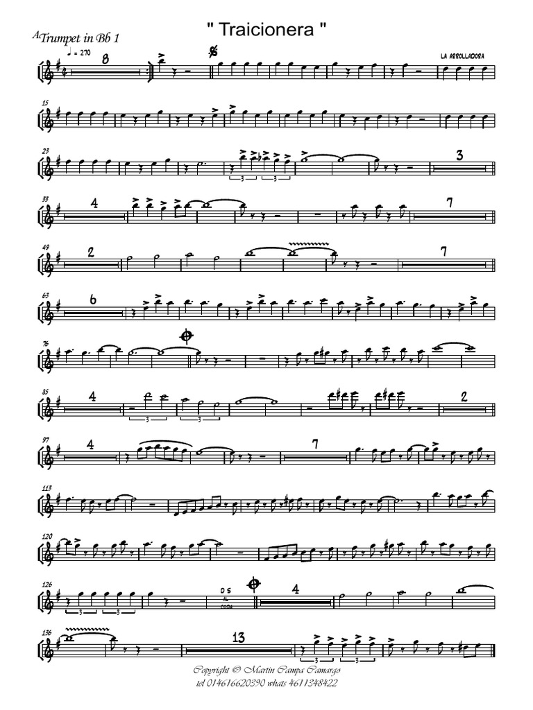 Traicionera - La Arrolladora Version 2 TR1 | PDF