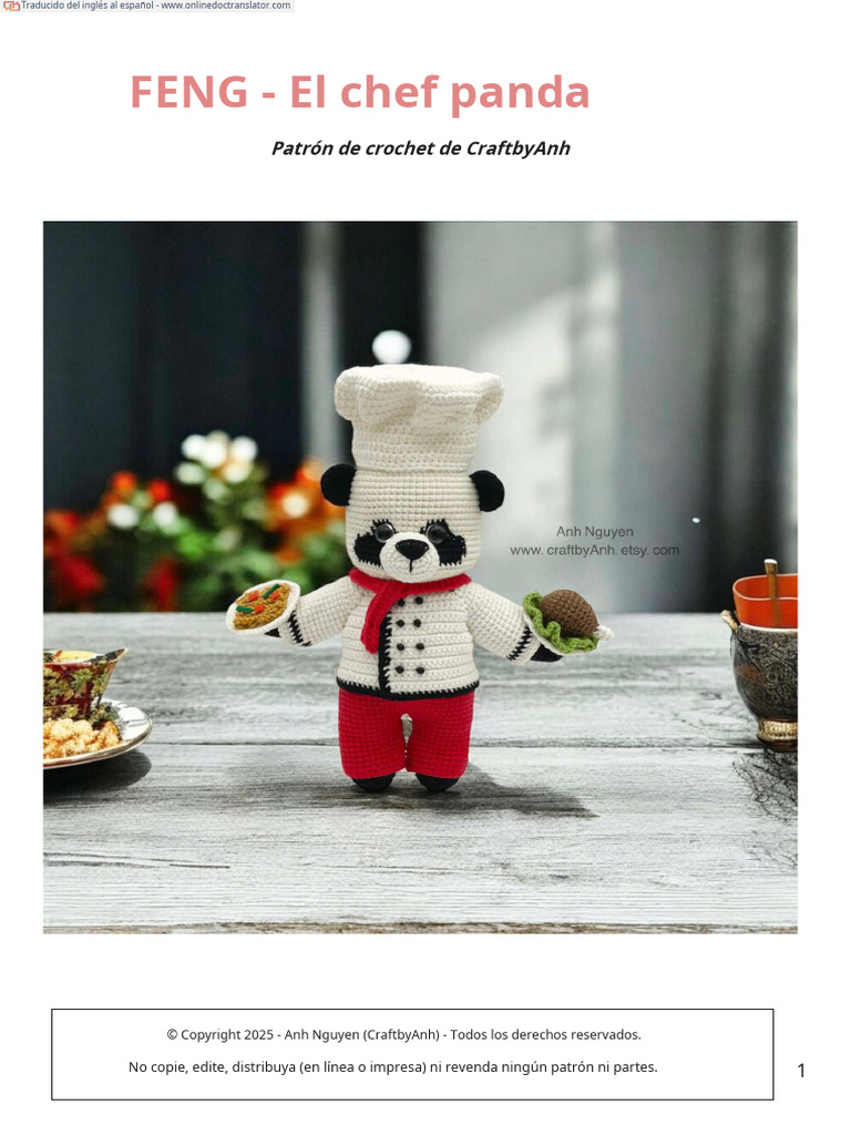 KG Feng The Panda Chef - En.es | PDF | Tejer | Artes Textiles