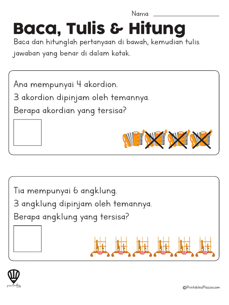 PDF Ws Baca Tulis Hitung Alat Musik in | PDF
