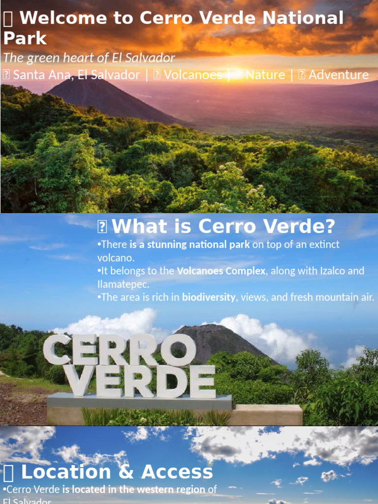Cerro Verde National Park Guide | PDF