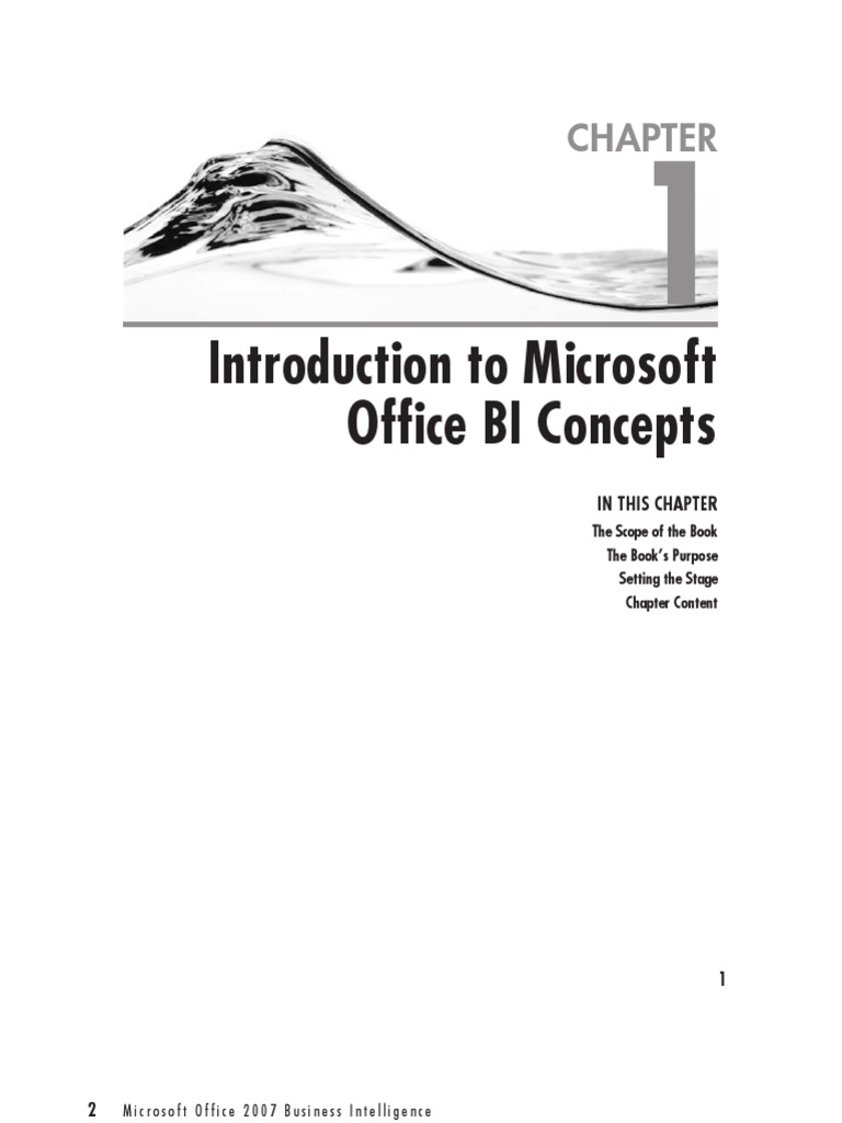 Introduction To Microsoft Office BI Concepts: in This Chapter | PDF ...