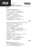 NEW ENGLISH FILE INTERMEDIATE Tests | PDF