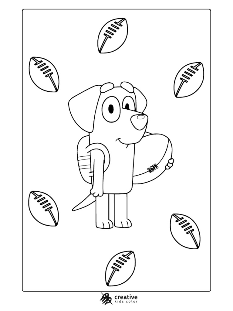 Lucky From Bluey Coloring Page | PDF