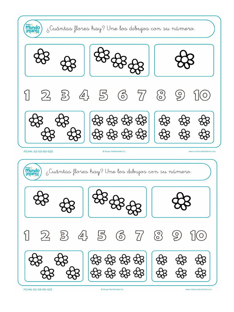 Ficha 2 Numeros 1 Al 10 Contar | PDF