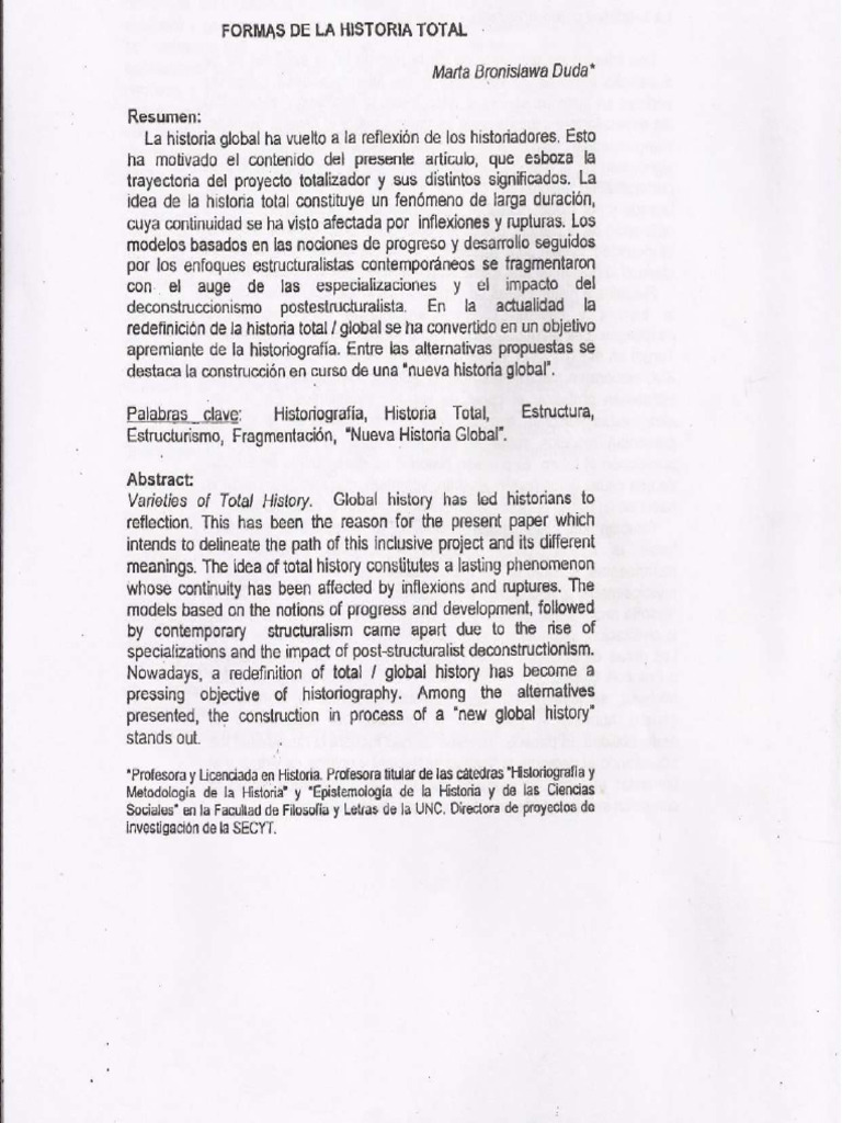 Duda,+M +Formas+de+La+Historia+Total | PDF