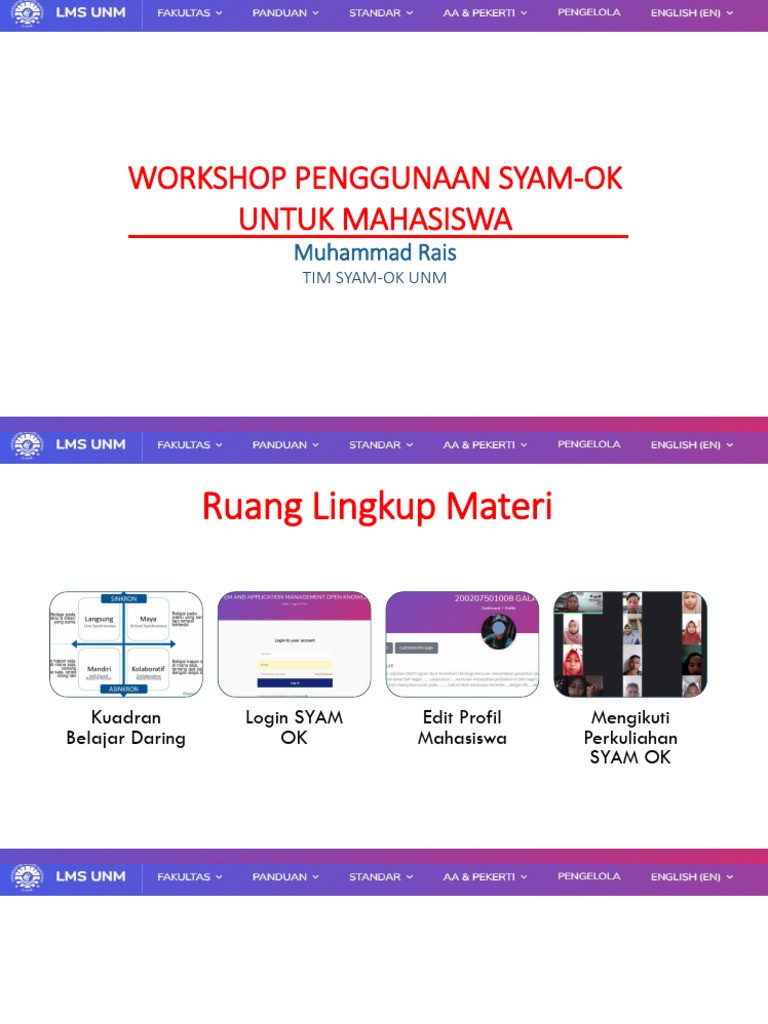 Panduan Mahasiswa SYAM-OK UNM | PDF