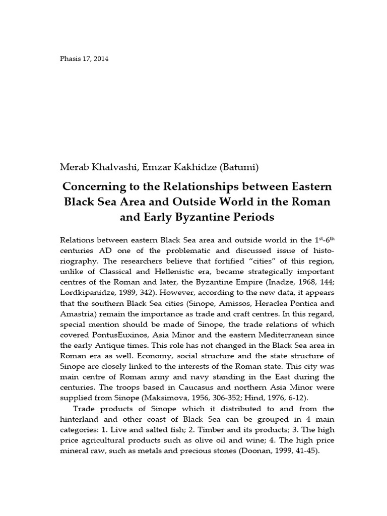Relationships Between Colchis and Outside World | PDF | Pottery | Black Sea