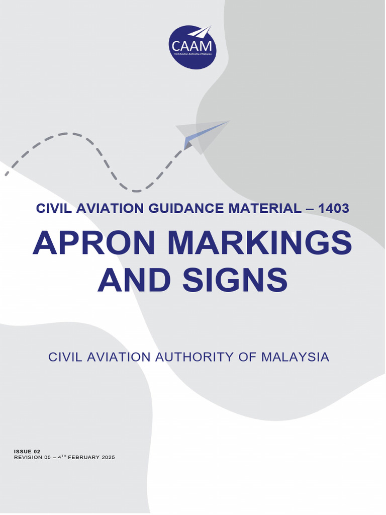 CAGM 1403 Apron Markings and Signs 2025 | PDF | Aerodrome | Specification (Technical Standard)
