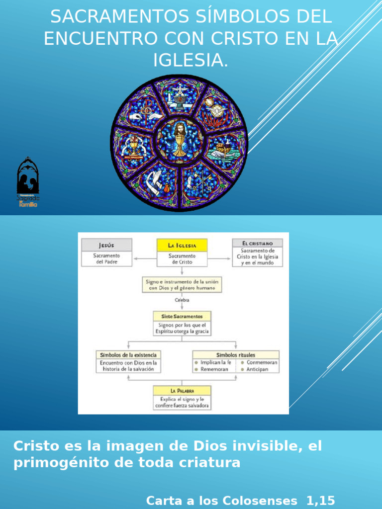 SACRAMENTOS SÍMBOLOS DEL ENCUENTRO CON CRISTO EN LA | PDF | Sacramentos ...