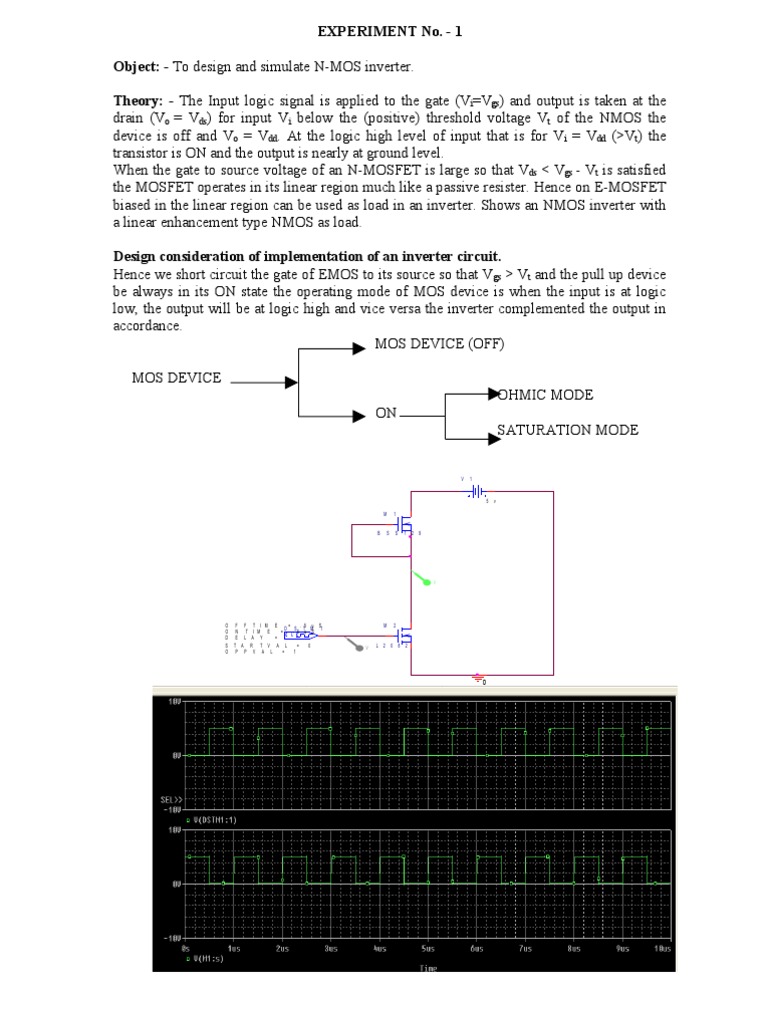 MOSFET Inverter and Logic Gate Designs | PDF | Mosfet | Field Effect ...