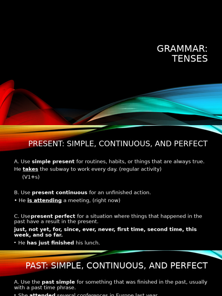Mastering English Tenses and Exercises | PDF | Grammatical Tense | Phrase