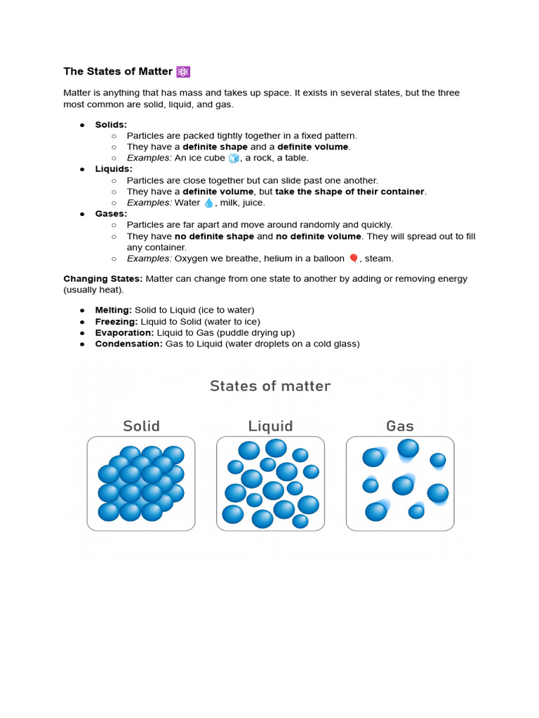 States of Matter and Their Changes | PDF