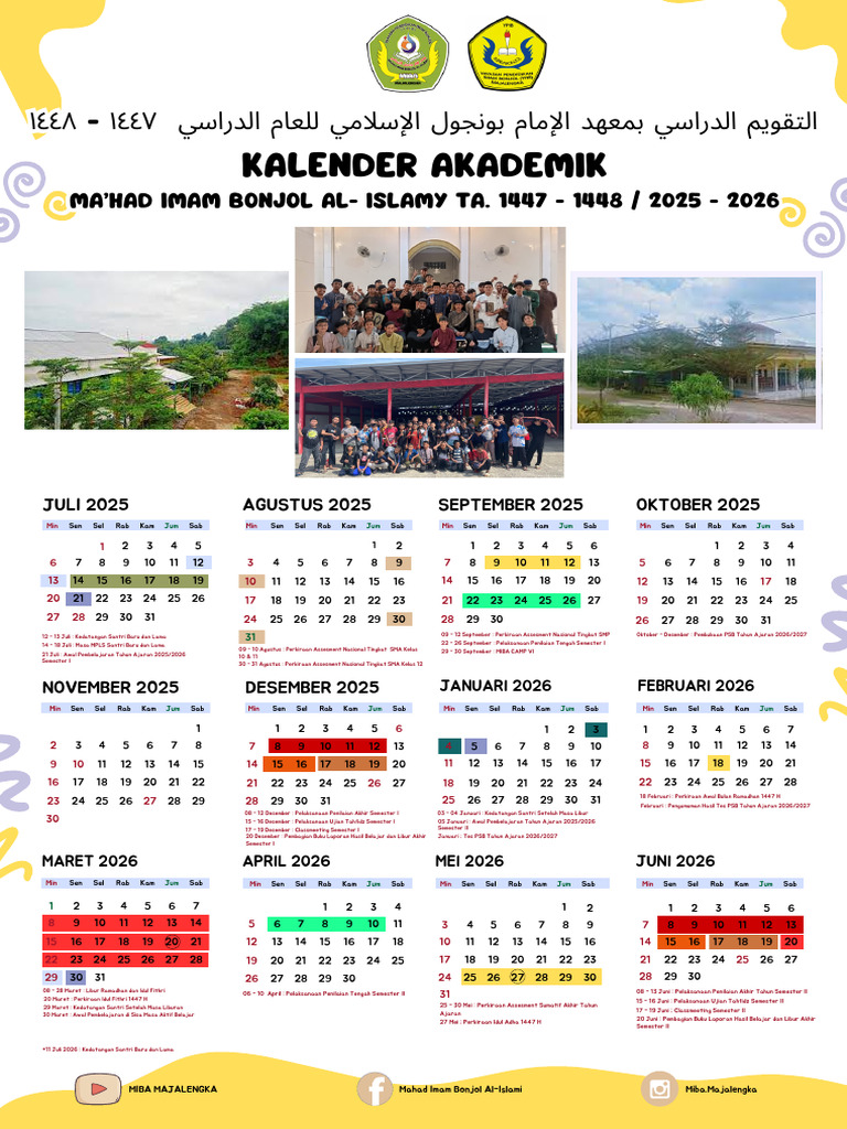 Kalender Akademik Ma'had Imam Bonjol 2025-2026 | PDF