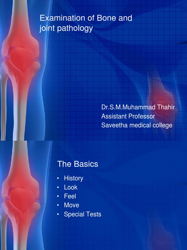 Examination of Bone and Joint Pathology | PDF | Knee | Shoulder