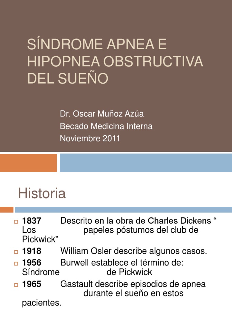Síndrome Apnea e Hipopnea Obstructiva Del Sueño | PDF | Apnea | Ronquidos