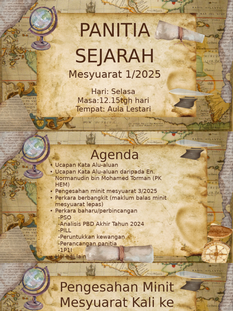 Mesyuarat Panitia Sejarah 2025: Agenda dan RPT | PDF