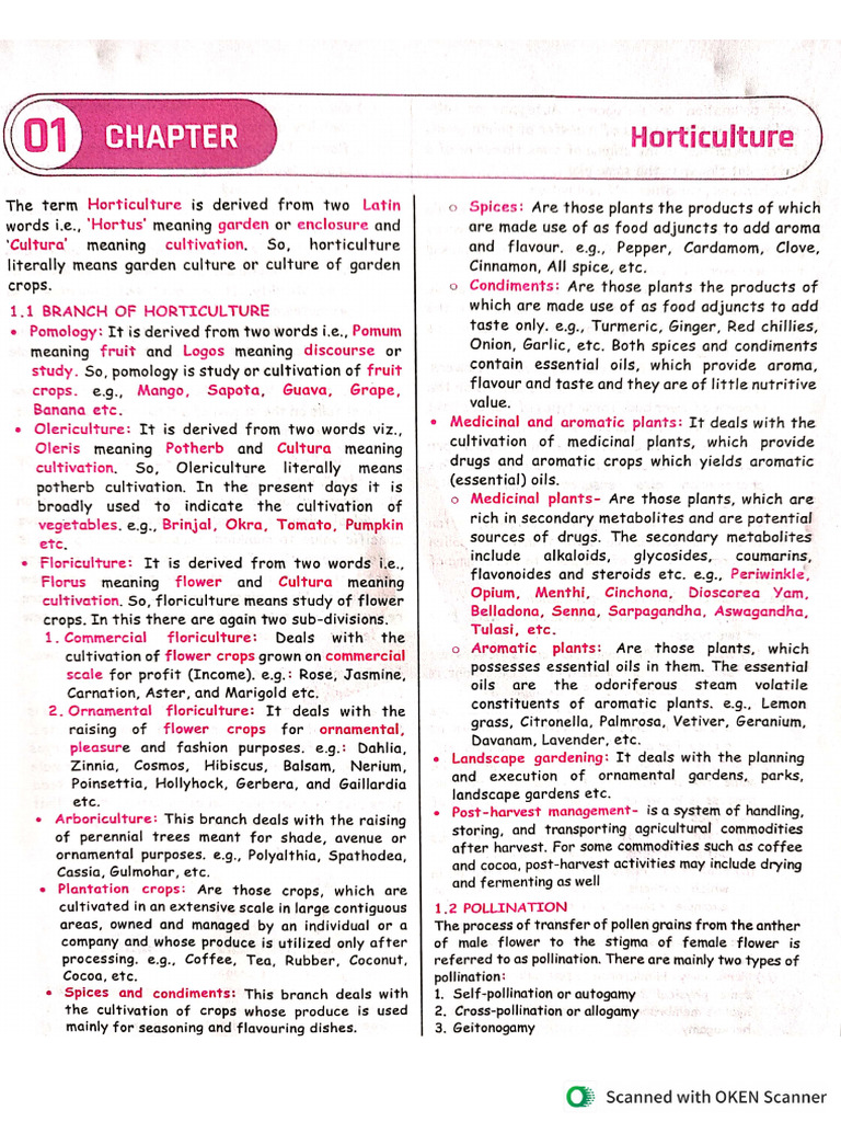Horticulture Definition and Its Types | PDF