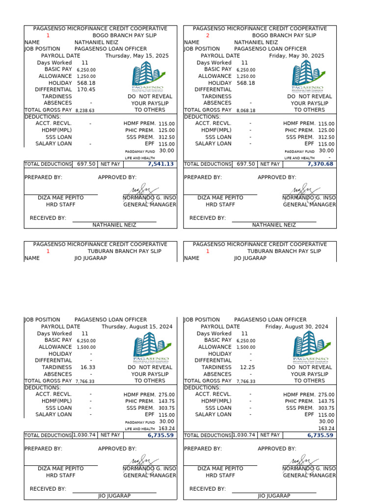 Payroll (2025) | PDF | Payroll | Working Conditions