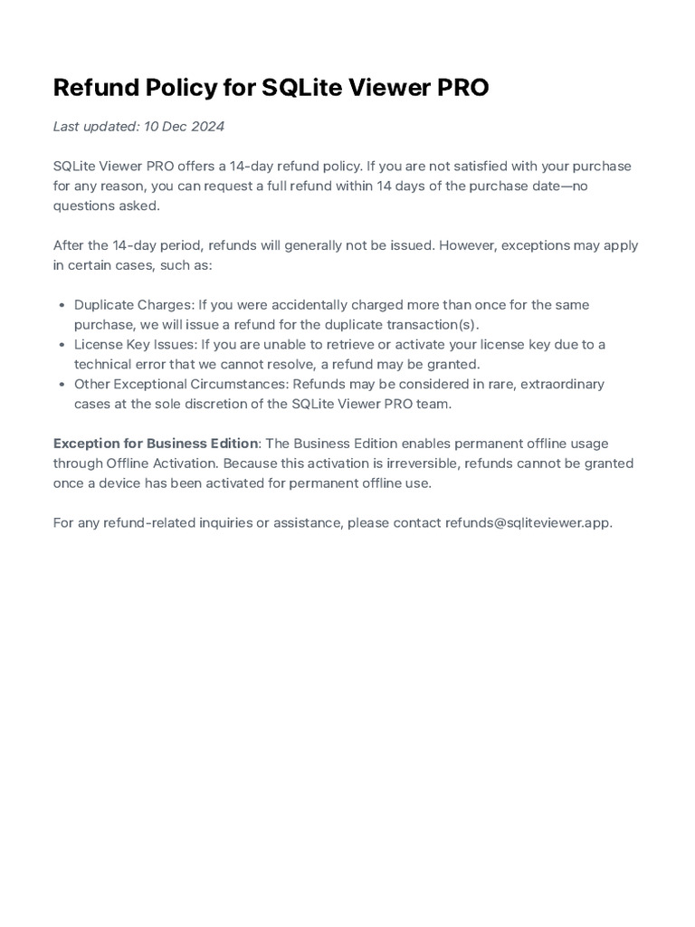 Refund Policy | PDF