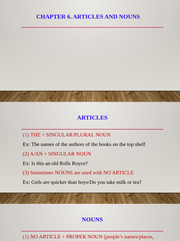Understanding Articles and Nouns | PDF | Noun | Plural