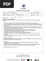 COT Observation-Notes-Sample 1 | PDF | Motivation | Motivational