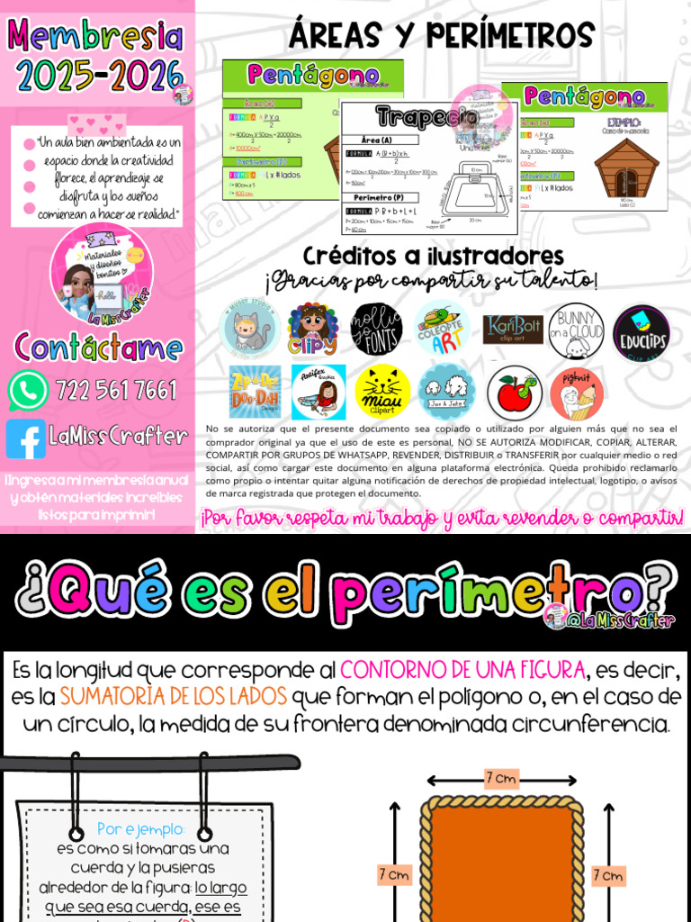 Áreas y Perimetros | PDF | Geometría Elemental | Geometría euclidiana