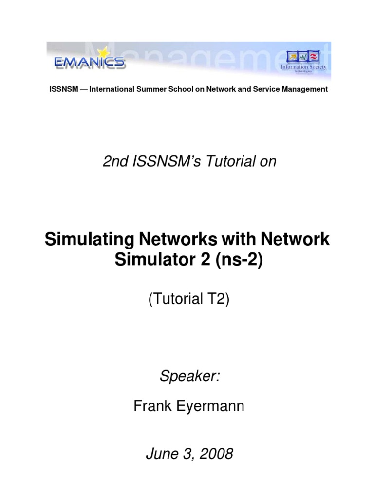 Simulating Networks With Network Simulator 2 Ns 2 2nd Issnsms Tutorial On Pdf Routing